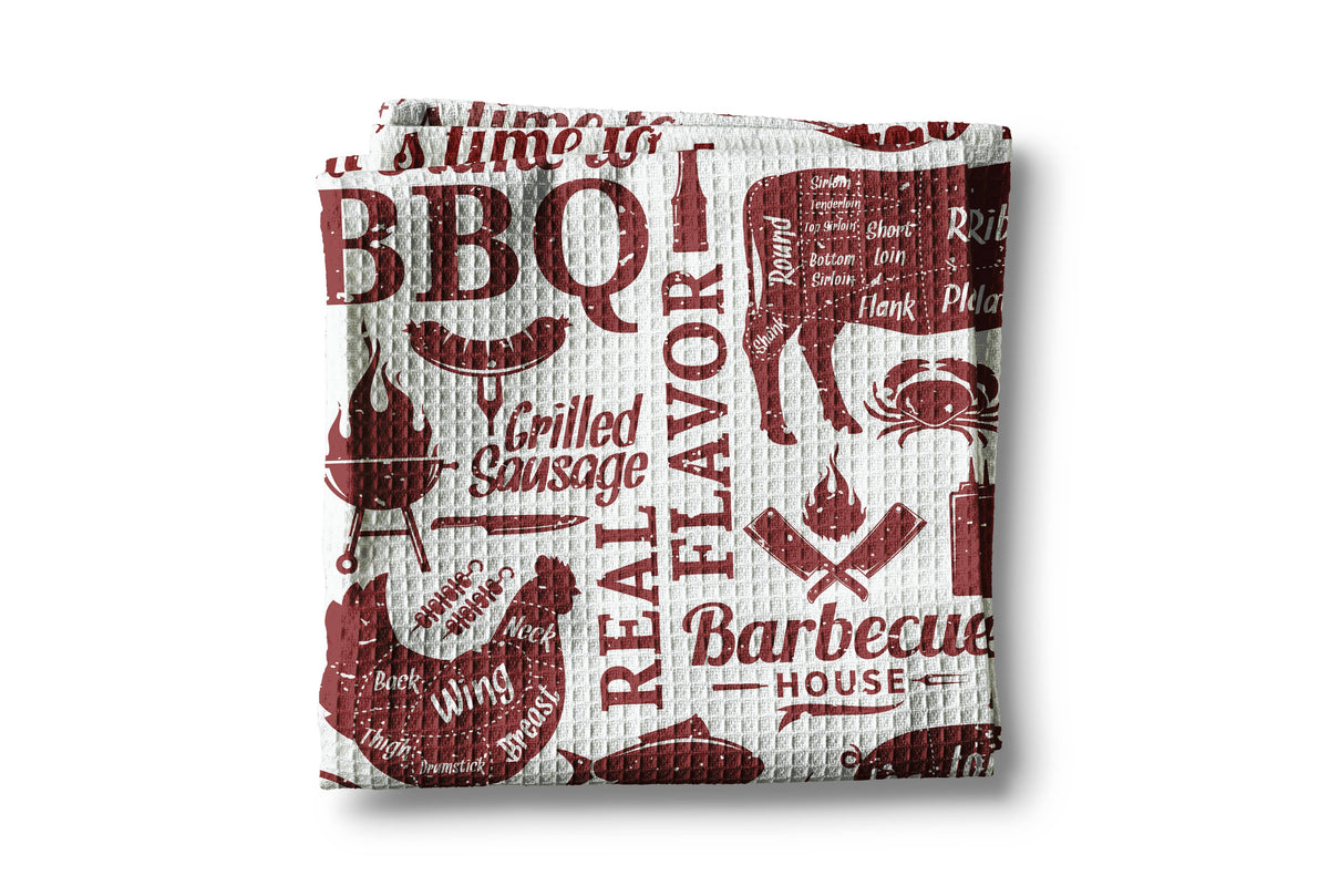 Canary Road - BBQ Grilling Kitchen Towel Butcher Meat Cooking Fathers ...